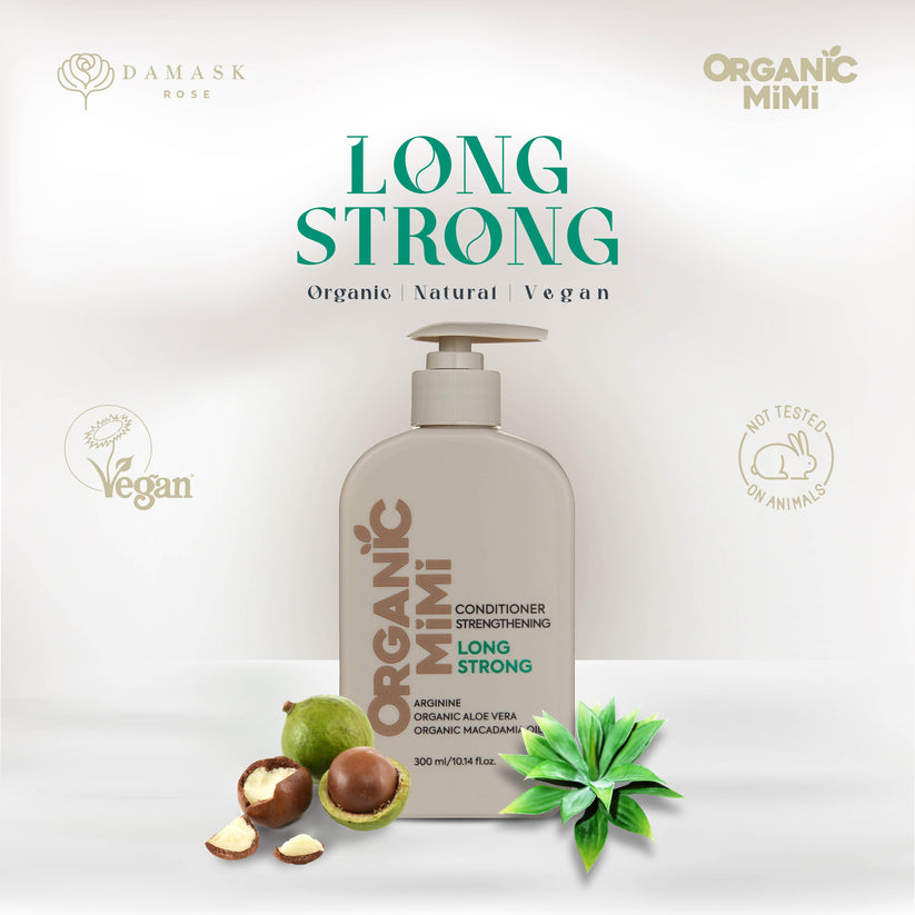 ORGANIC MIMI, CONDITIONER STRENGTHENING LONG STRONG, 300 ml – Damask Rose