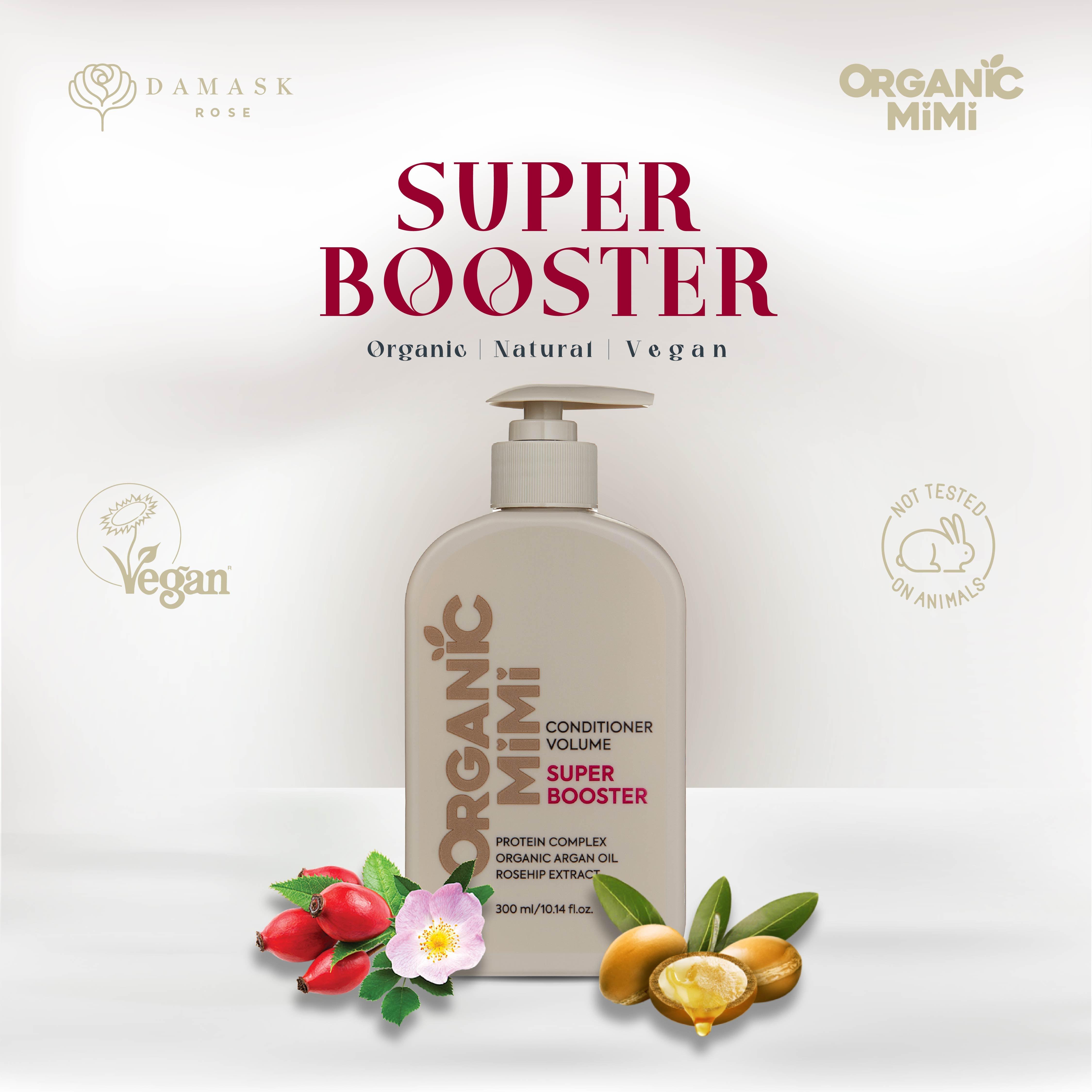 ORGANIC MIMI, CONDITIONER VOLUME SUPER BOOSTER, 300 ml – Damask Rose
